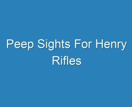 20+ Best Peep Sights For Henry Rifles 2023 - Reviews